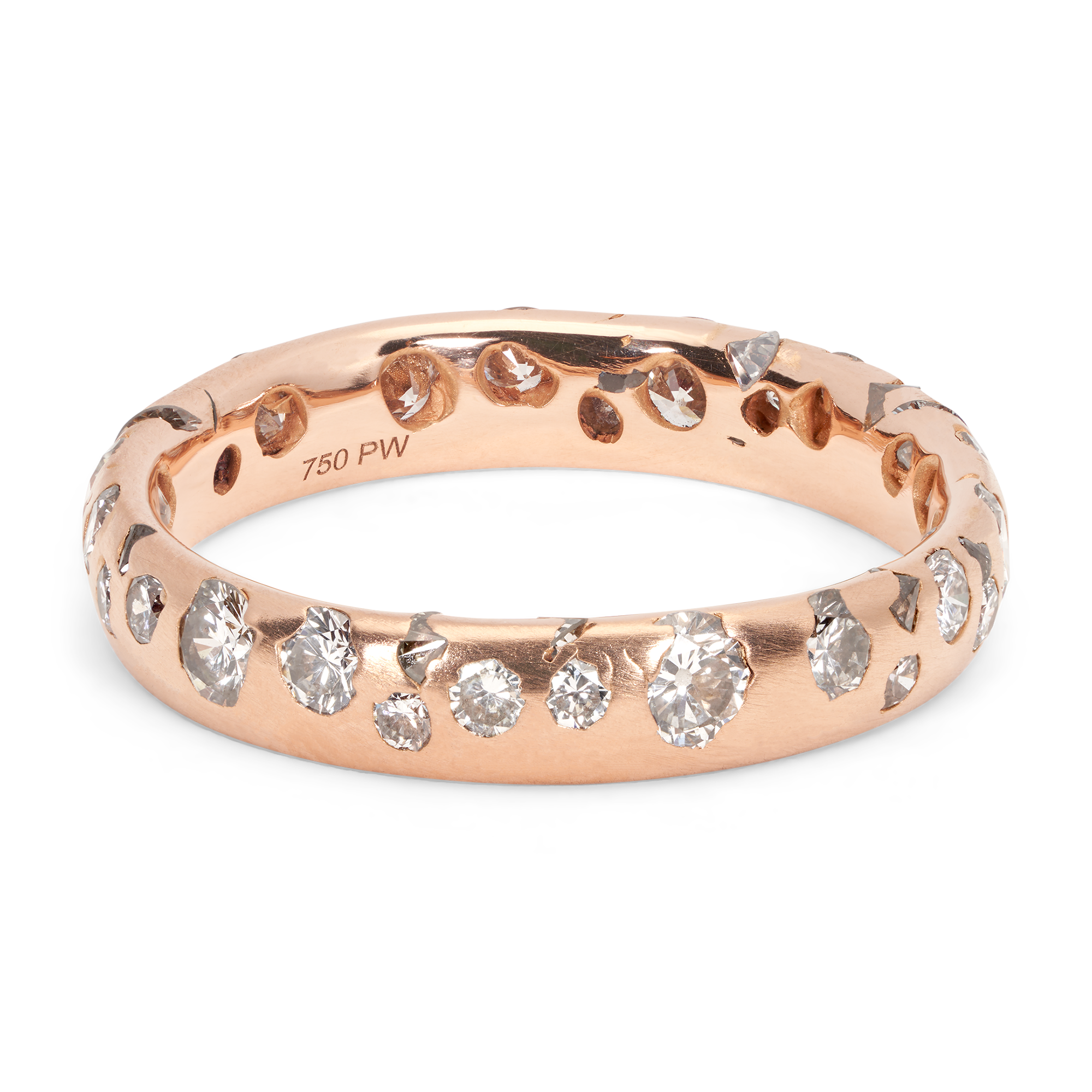 Diamond Confetti Ring in Rose | Polly Wales